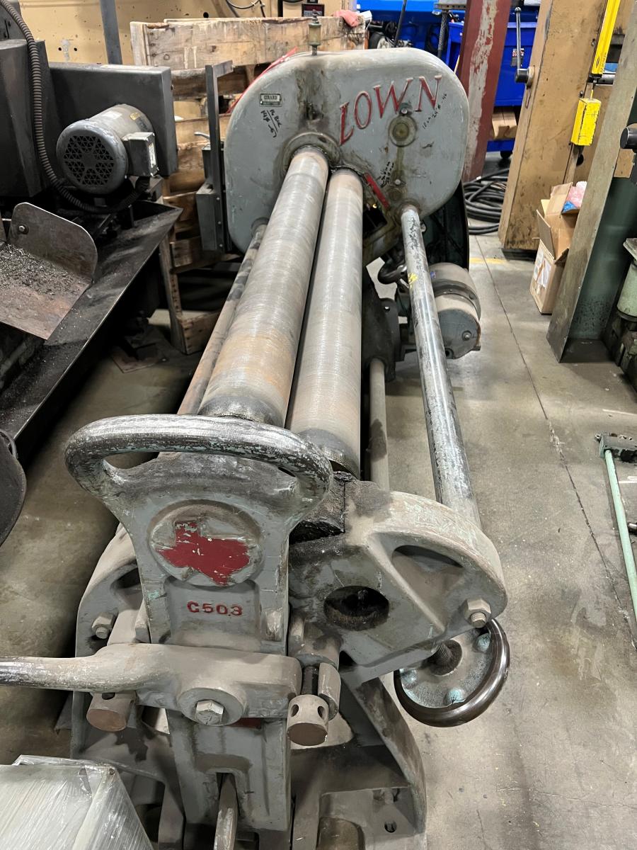 10 Ga x 60" Lown 3-Roll Initial Pinch | Gladwin Machinery