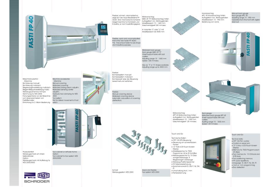11 Ga x 10' Schroder Fasti Electro Servo CNC Folder | Gladwin Machinery