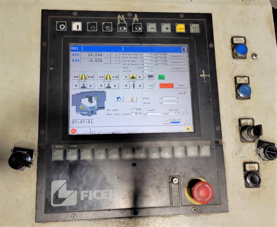40" W X 17.75" H Ficep Structural Saw | Gladwin Machinery
