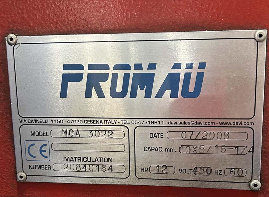 5/16" x 10' Davi MCA 3022 Plate Roll | Gladwin Machinery